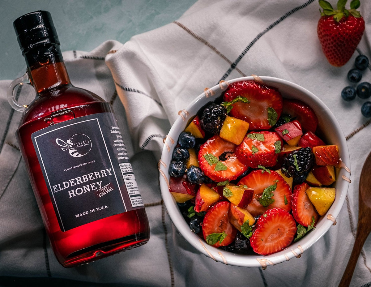 Elderberry Fruit Salad – Firebee Honey